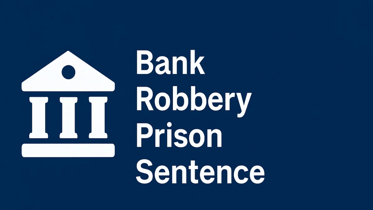 Bank Robbery Prison Sentence: Federal Charges, Penalties & Real ...